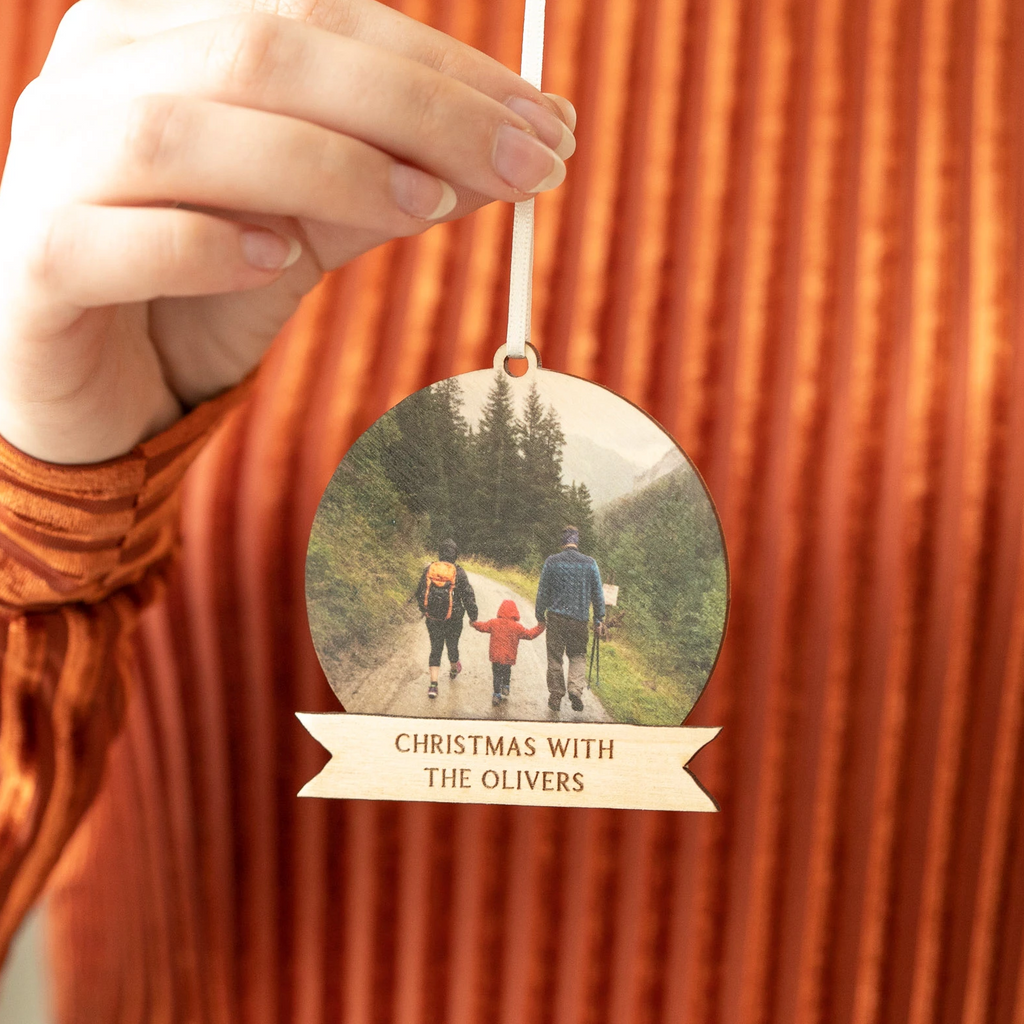 Personalised Christmas Family Photo Bauble | Clouds and Currents