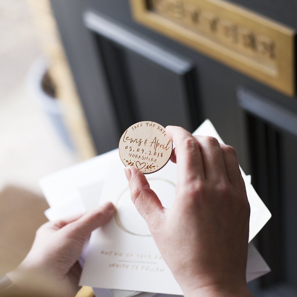 Luxury Save The Date Mini Heart Magnets | Clouds and Currents
